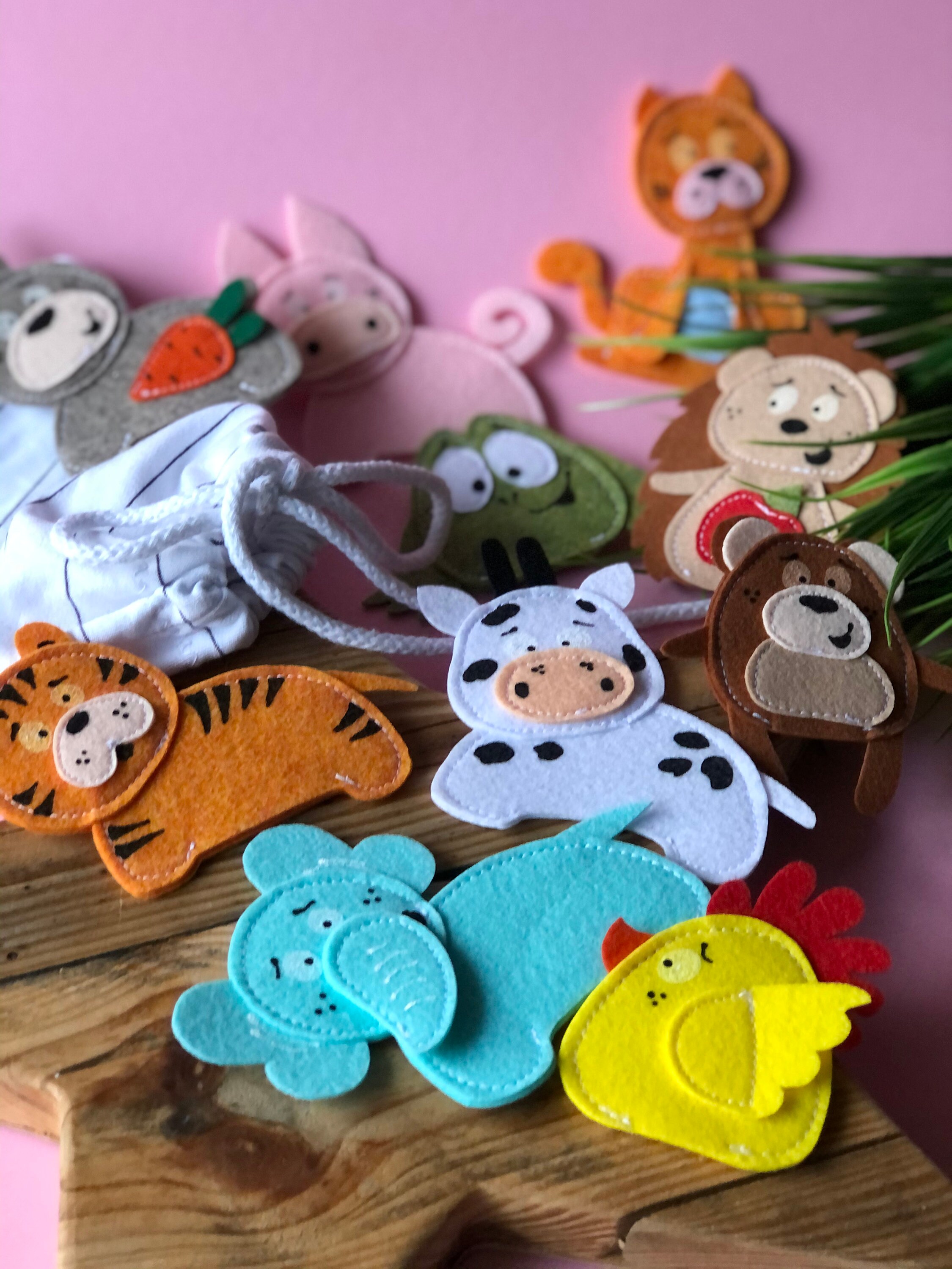 Finger Animals Quiet Toys Felt Finger Puppets Felt Animals | Etsy