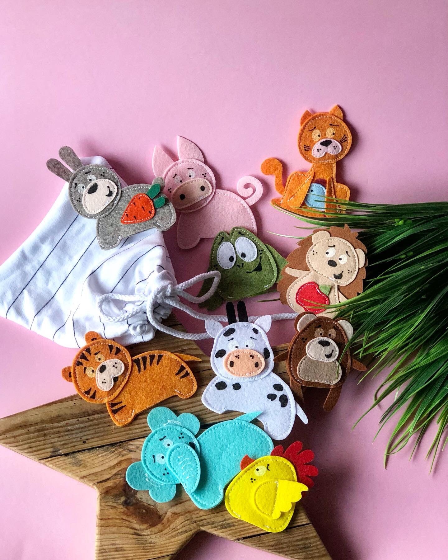 Finger Animals Quiet Toys Felt Finger Puppets Felt Animals | Etsy