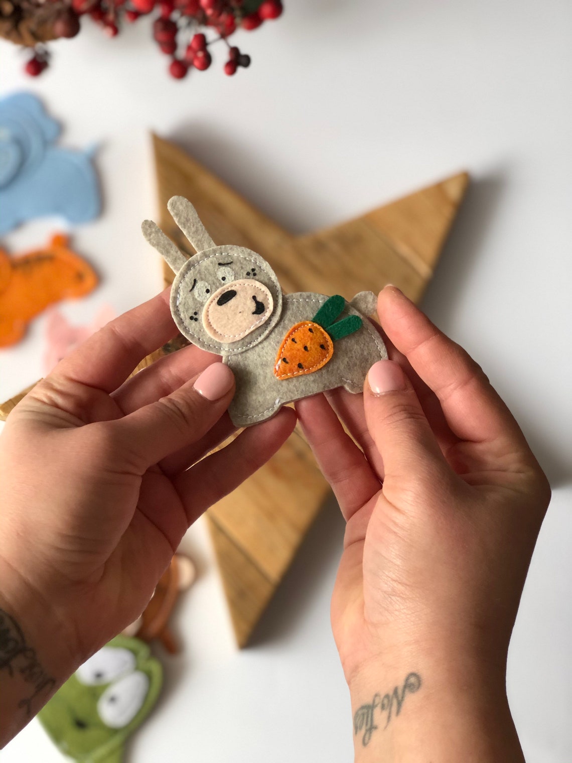 Finger Animals Quiet Toys Felt Finger Puppets Felt Animals - Etsy