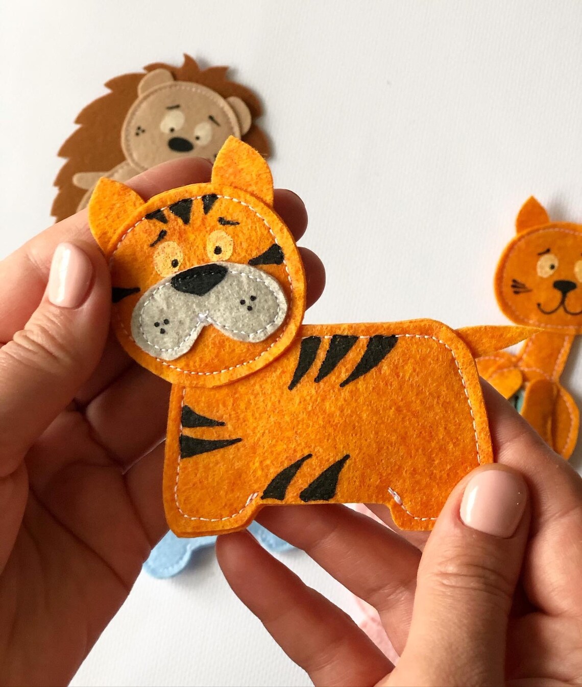 Finger Animals Quiet Toys Felt Finger Puppets Felt Animals - Etsy