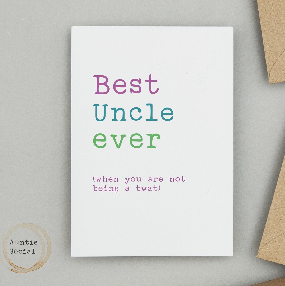 Funny Uncle Birthday Card: Rude Humor, Personalizable - Etsy UK