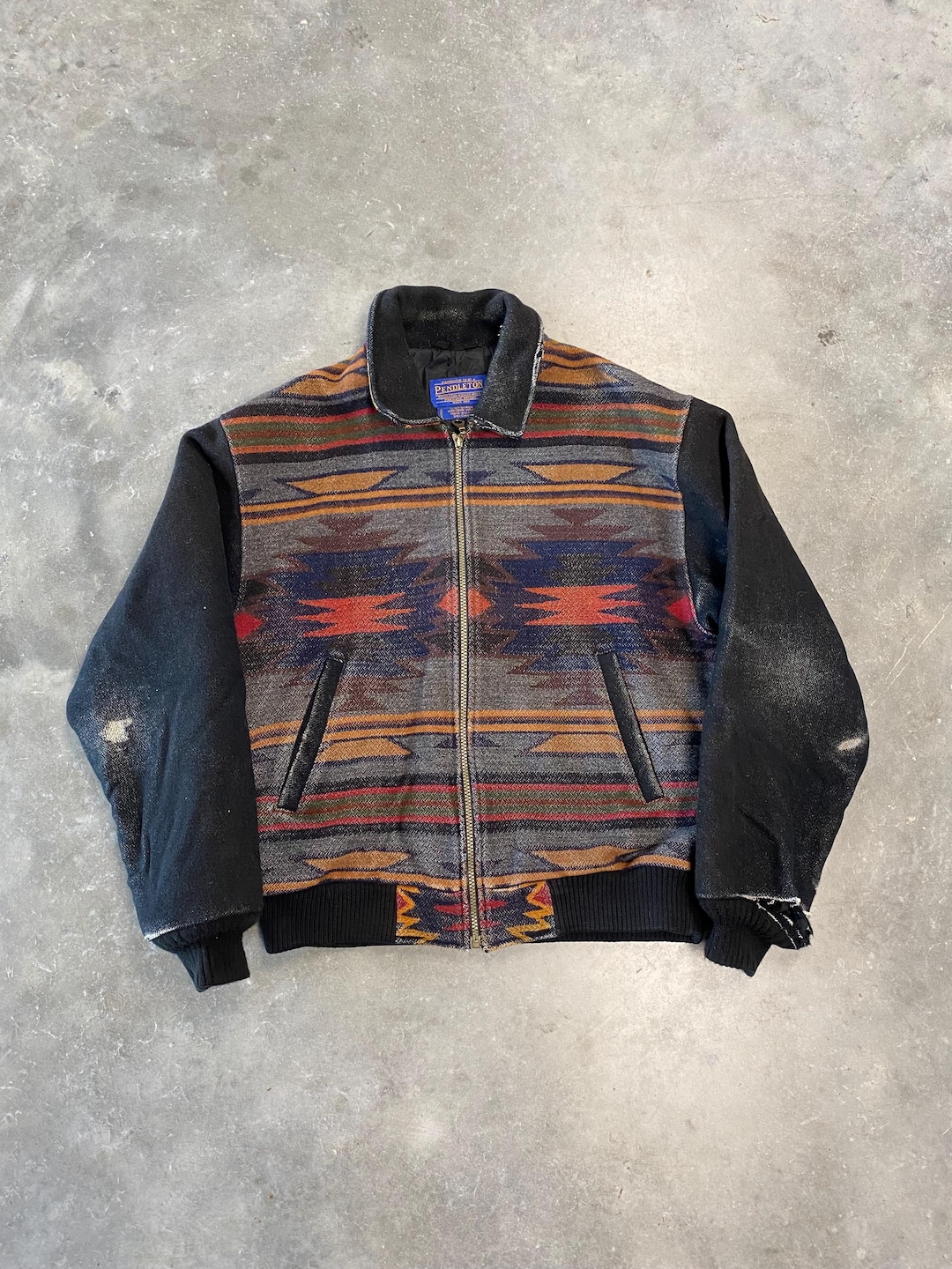 Vintage Pendleton Aztec Wool Jacket Size Medium - Etsy