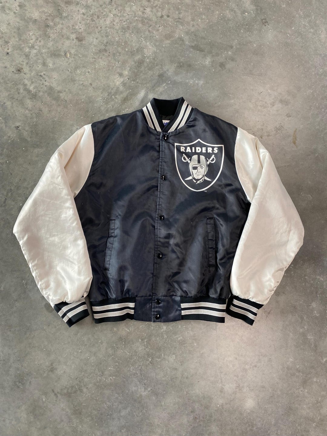 Vintage 90s Oakland Raiders Chalk Line Fanimation Jacket Size Medium - Etsy