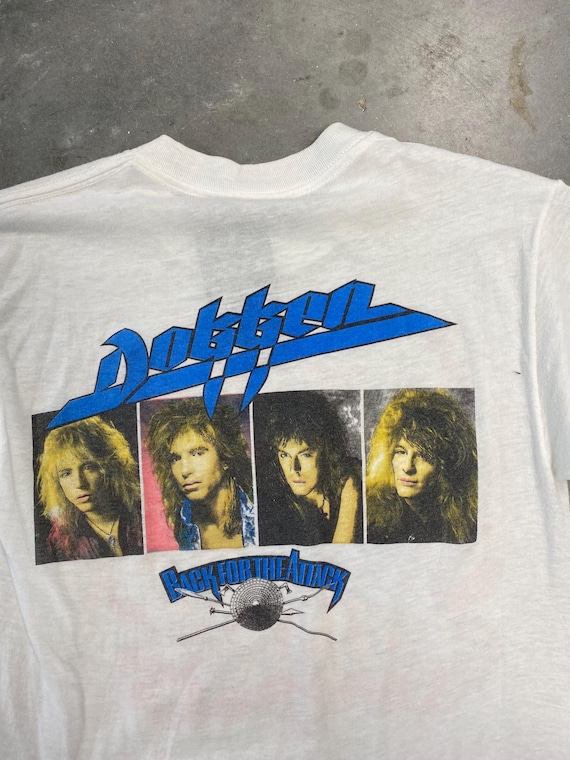 Vintage 1987 Dokken Tour T-Shirt Size Medium 25x16.5 - Gem