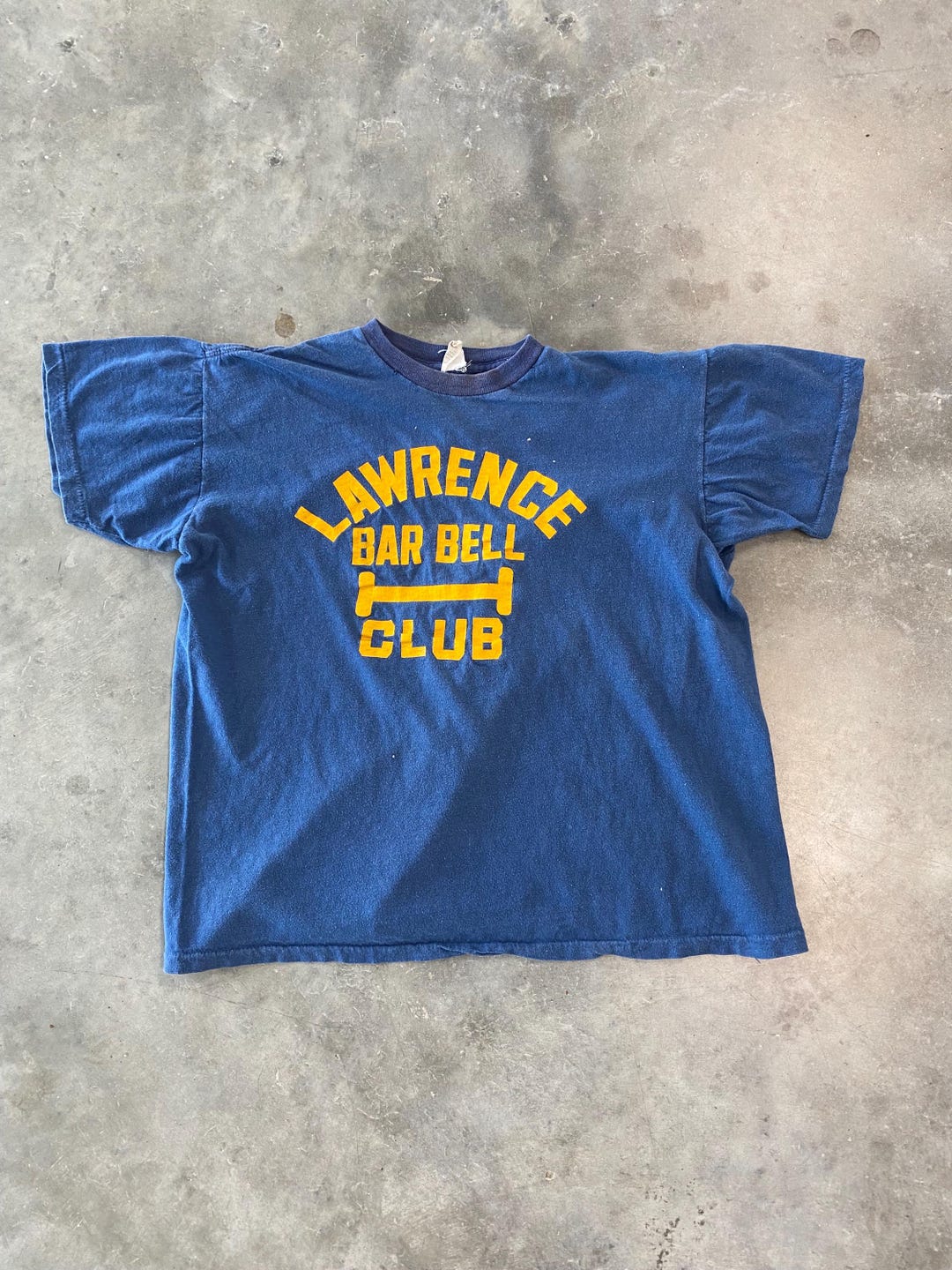 Vintage 70s Lawrence Barbell Club Weight Lifting T-shirt Size Small - Etsy