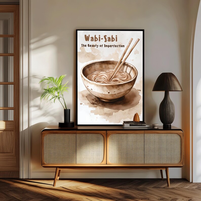 Wabi Sabi Bowl Print – Japanese Minimalist Art, Zen Decor (digital ...
