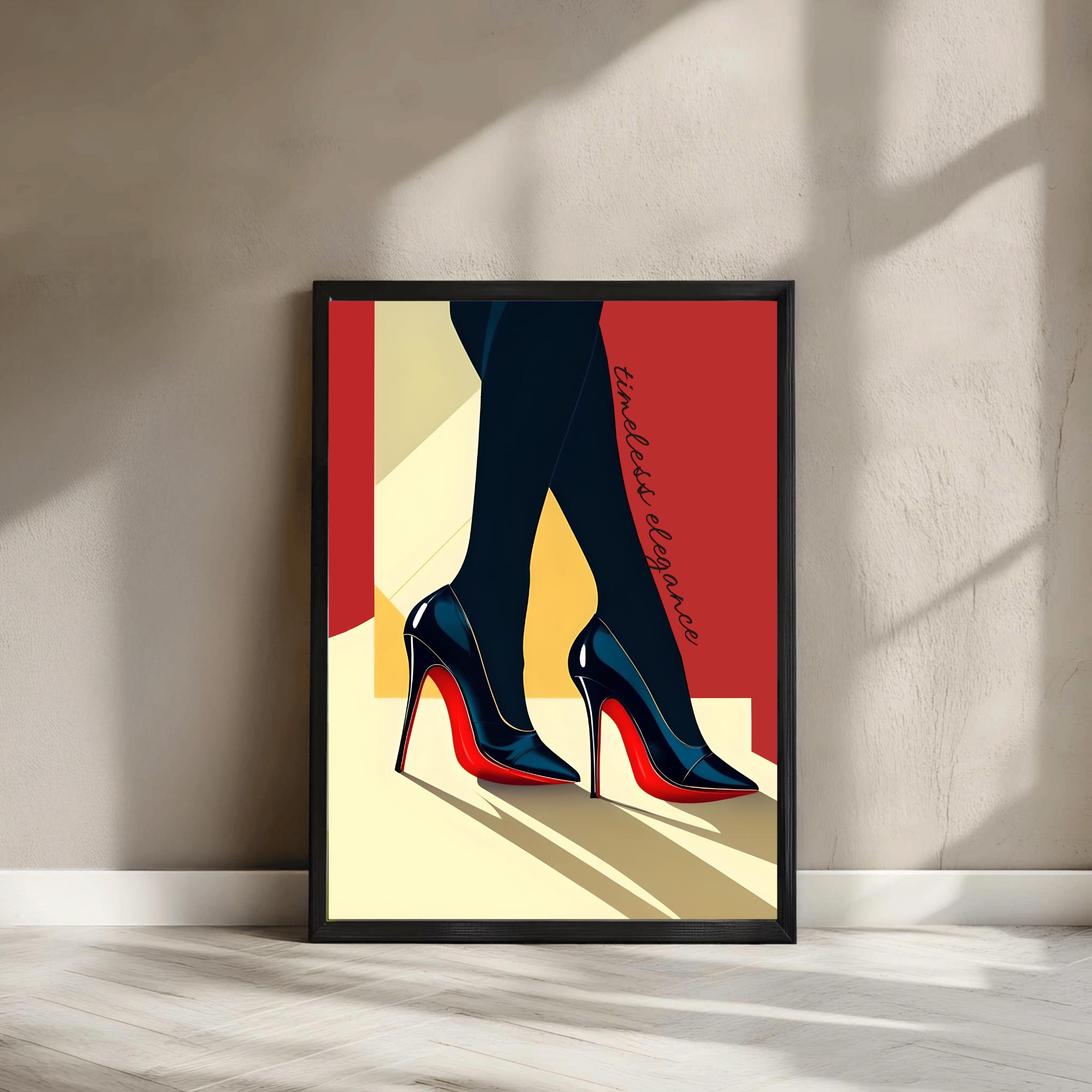Mid-century Modern High Heels Print – 'timeless Elegance' | Minimalist ...