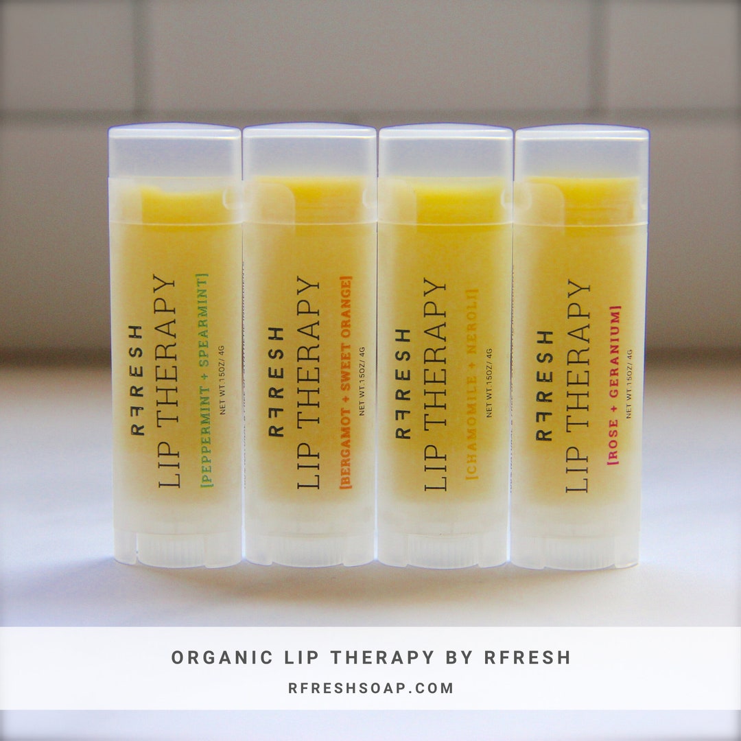 Organic Lip Balm Lip Therapy by RFRESH Unique Flavors - Etsy