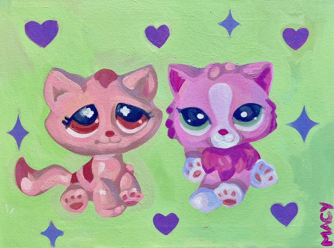 LPS Two Cool Cats Art Print, High Gloss Photo Paper (5x7) - Etsy
