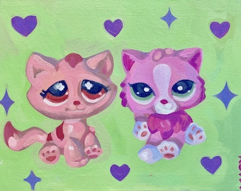 LPS Two Cool Cats Art Print, High Gloss Photo Paper (5x7) - Etsy