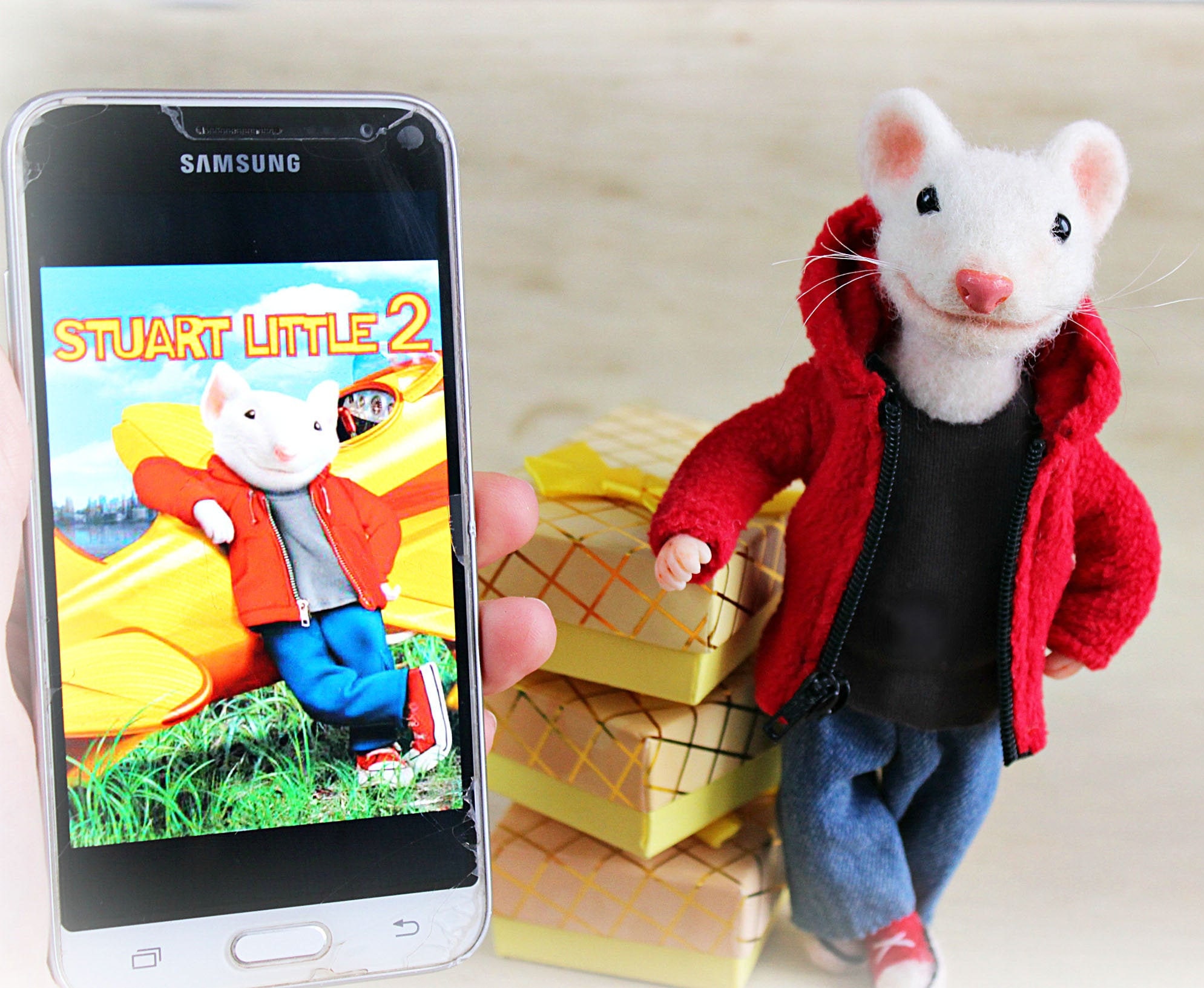 Stuart Little Toy Mouse Stuart gift Little Stuart sculpture | Etsy