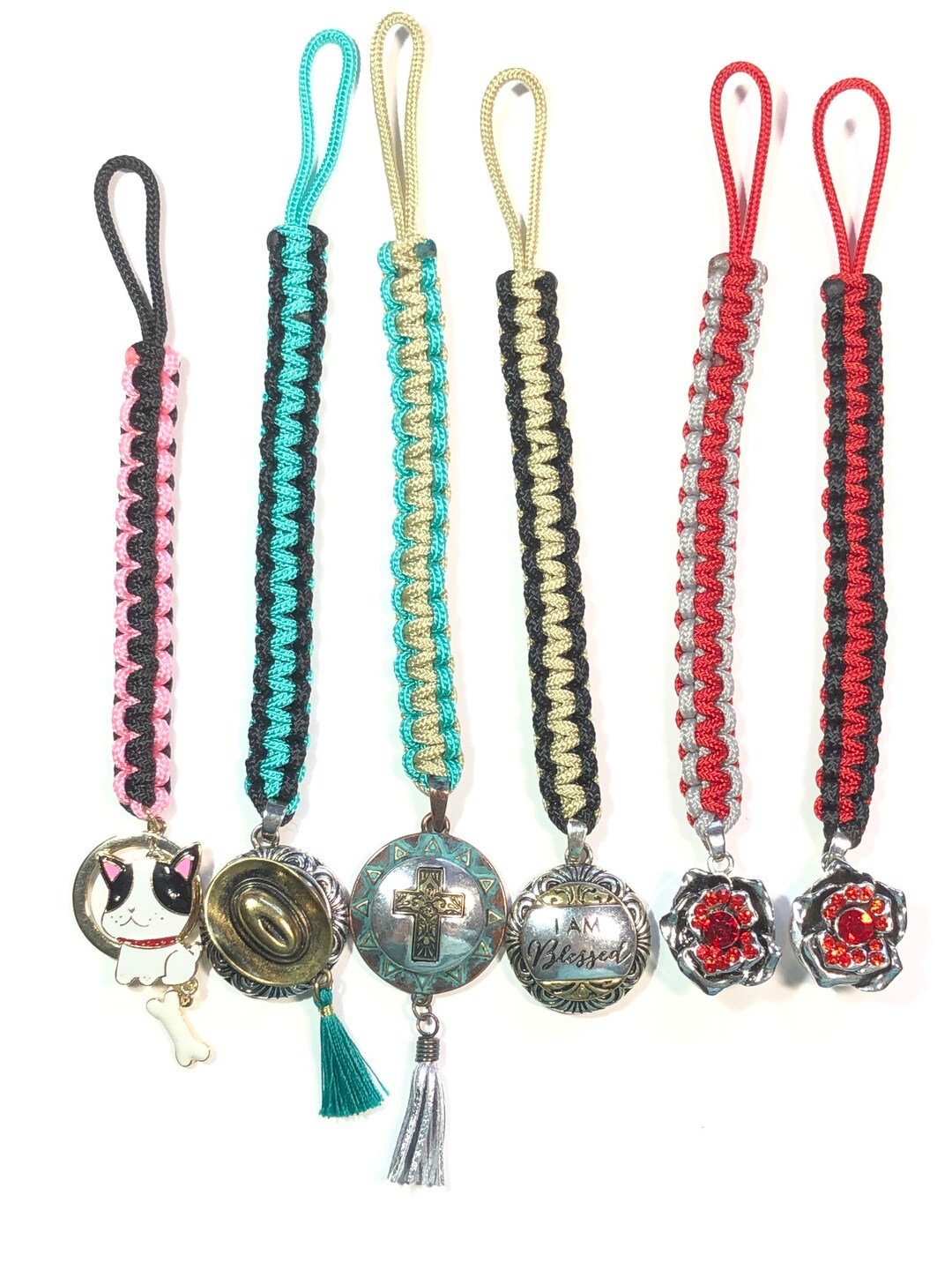 Aztec Patina Charm Paracord Lanyard: Copper, Silver, & Gold Cross - Etsy