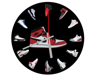 Michael Jordan Sneaker Clock - Etsy