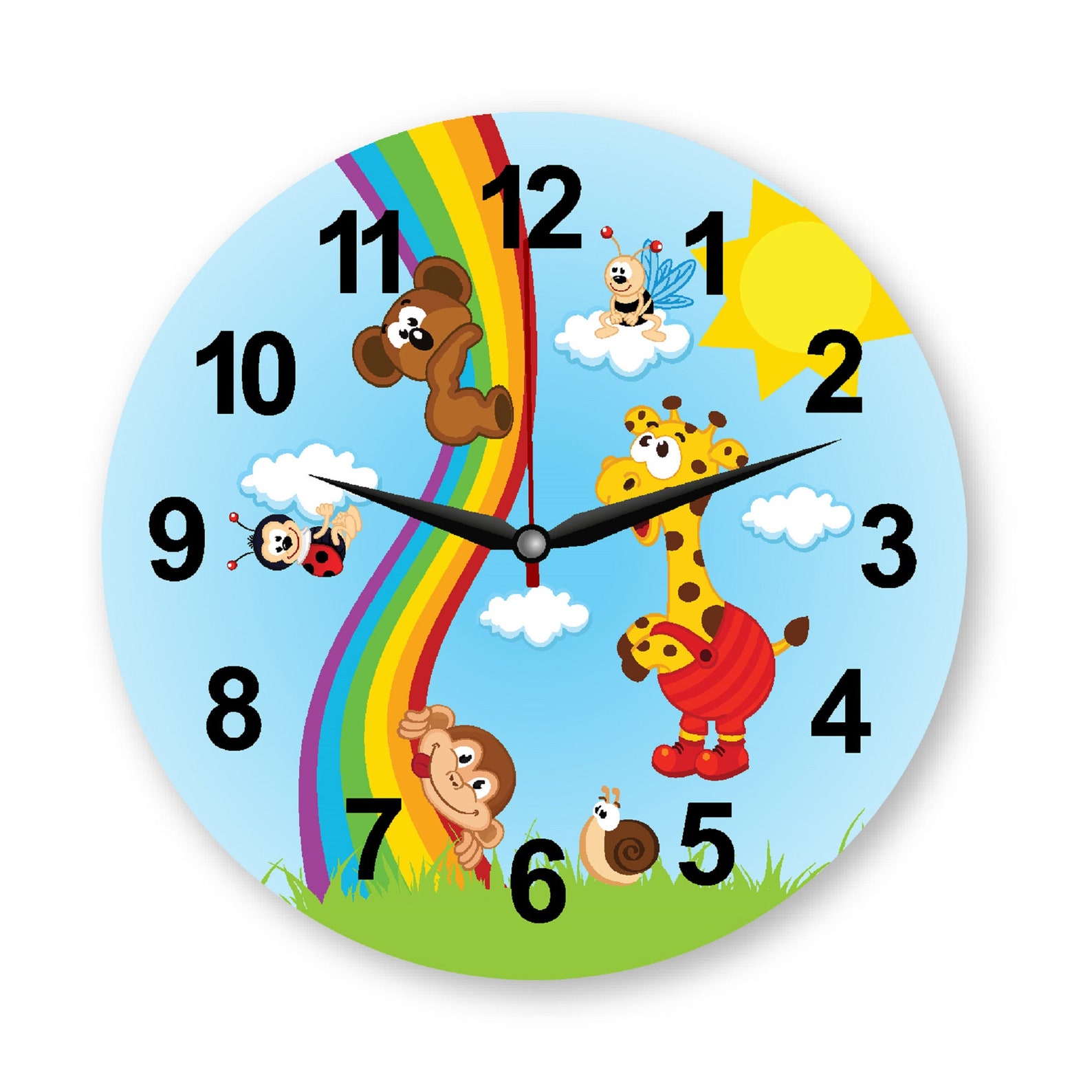 Lindo bebé animales amantes reloj de pared Zoo amante de la | Etsy
