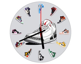 Michael Jordan Sneaker Clock - Etsy