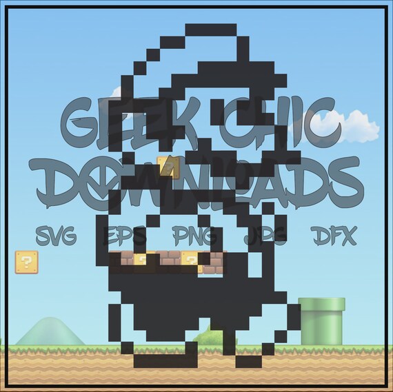 Super Mario 8 Bit Mario Download | Etsy