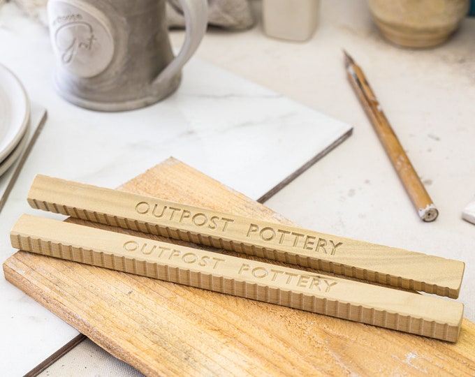 OUTPOST POTTERY Wooden Clay Slab Roller Slicer Cut Clean, Consistent ...