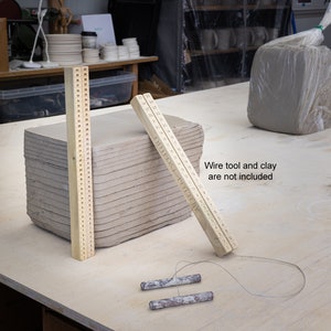 OUTPOST POTTERY Wooden Clay Slab Roller Slicer - Cut Clean, Consistent ...