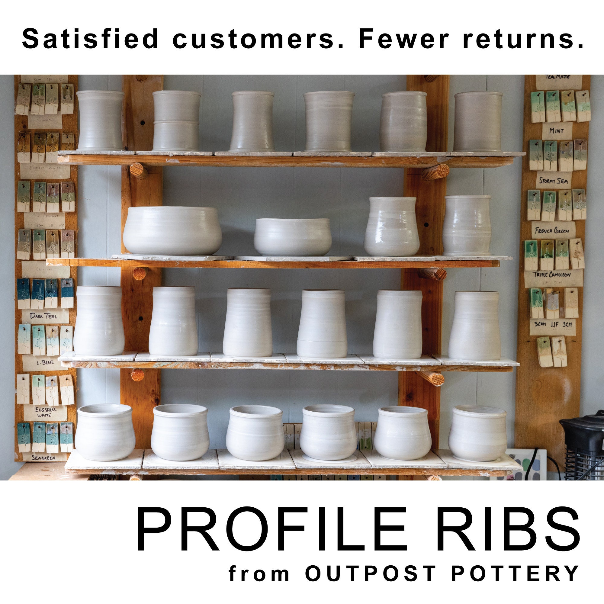 OUTPOST POTTERY Profile Rib: Tall Tankard Profile Rib 5 - Etsy
