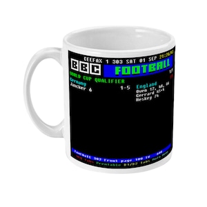 Personalised Retro Ceefax Football Match Result Teletext Mug - Etsy