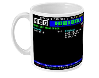 Personalised Retro Ceefax Football Match Result Teletext | Etsy