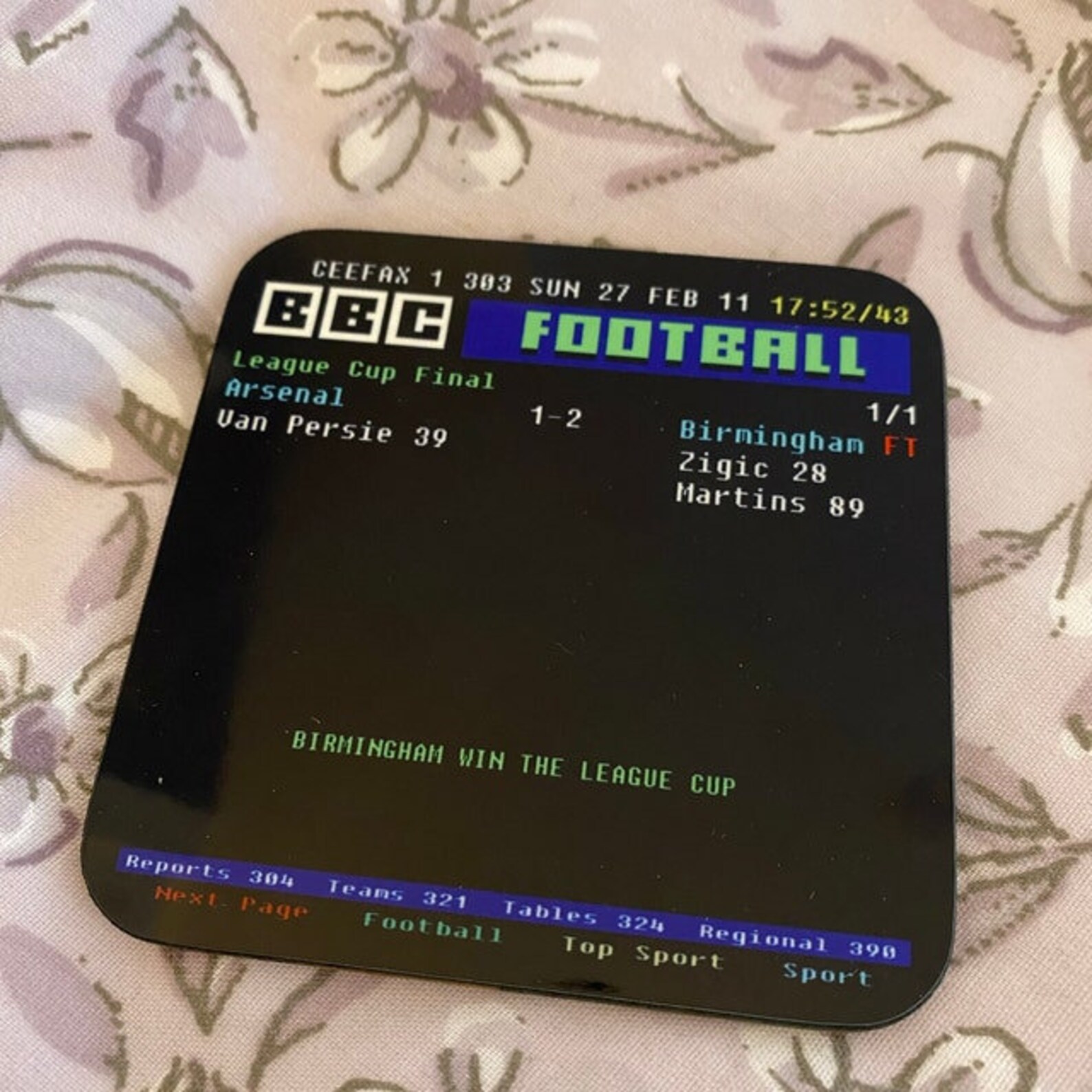 Personalised Retro Ceefax Football Match Result Teletext Mug - Etsy