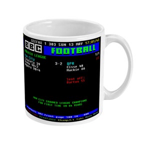 Personalised Retro Ceefax Football Match Result Teletext Mug - Etsy