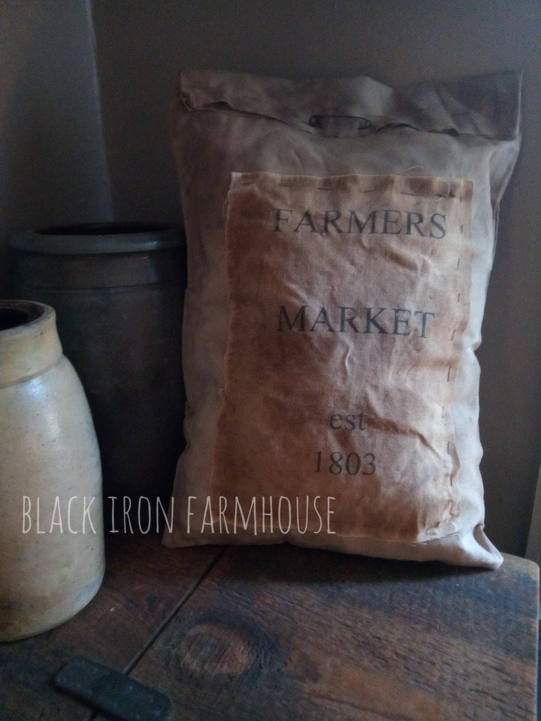 Farmhouse/primitive Coffee Stained Sack Bag - Etsy