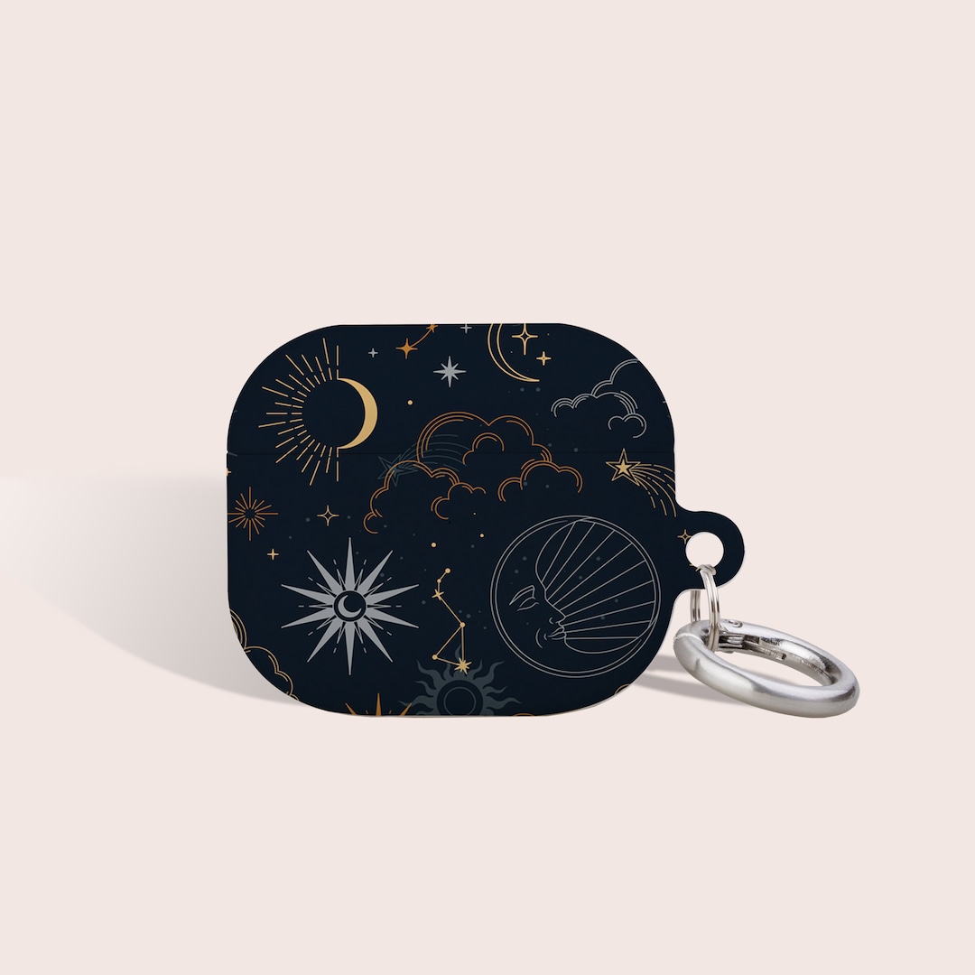 Celestial Moon Stars Mystical Black Case for Airpod,fits AirPod Pro ...