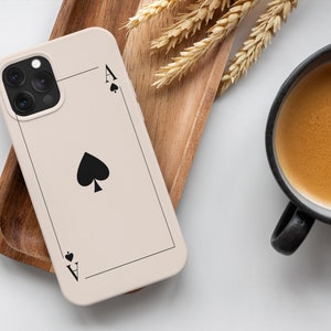 Ace of Spades Black Playing Card Case for iPhone 16 15 14 13 12 • All ...
