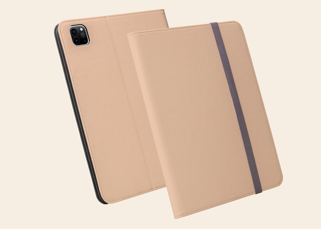 Block Colour Beige iPad Folio Case for iPad Pro 12.9, Case for iPad Pro ...