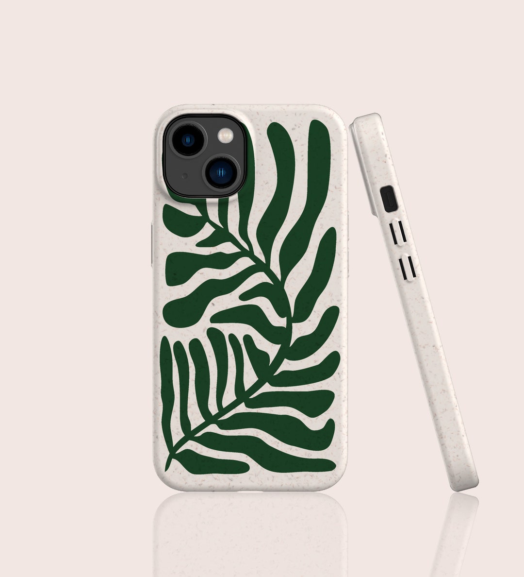 Leaf Retro Matisse Botanical Green Phone Case, Eco-friendly ...