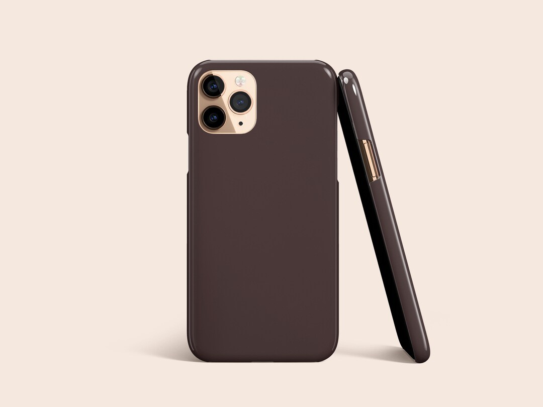 Block Solid Colour Dark Brown Phone Case for iPhone 16 15 14 13 12 ...