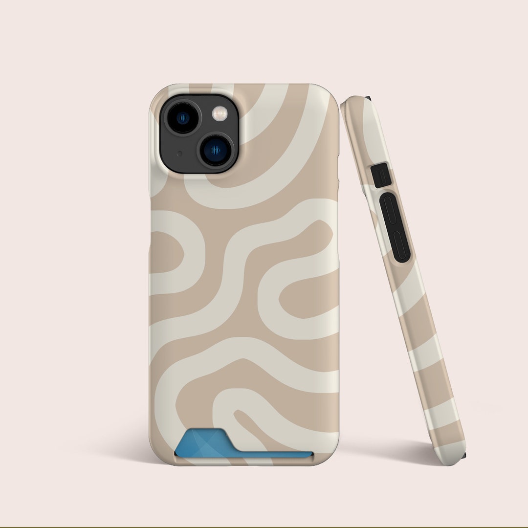 Abstract Line Art Boho Beige Pattern Card Case, Card Slot Case, Card ...