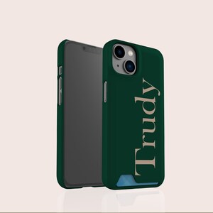 Emerald Green Custom Name Initials Phone Card Case,card Slot Case,card ...