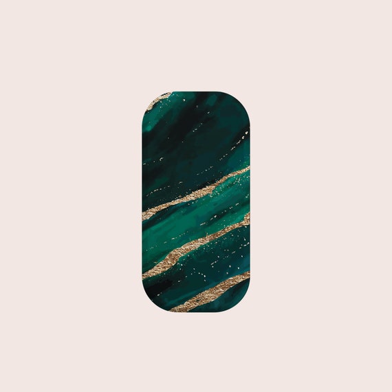 Green Emerald Gold Pattern Phone Grip Clickit Phone Holder - Etsy