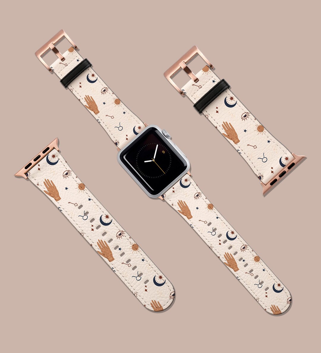 Celestial Moon Mystical Watch Band, Fits Apple Watch, 40mm 38mm 42mm ...