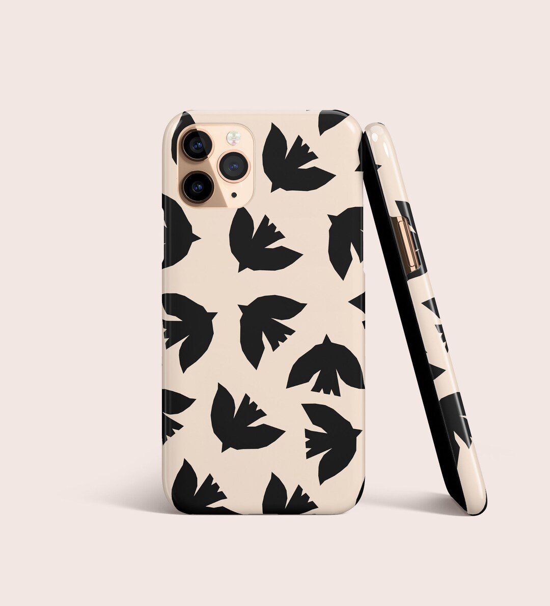 Birds Matisse Inspired Beige Phone Case for iPhone 16 15 14 13 12 • All ...