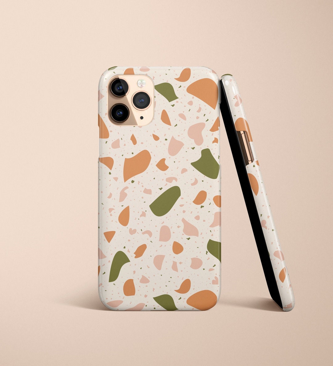 Terrazzo Pattern Boho Stone Phone Case for iPhone 15 14 13 12 11 & More ...