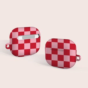 Checkered Plaid Red Pink Retro Groovy Case for Airpod, Fits AirPod Pro ...