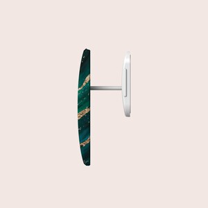 Green Emerald Gold Pattern Phone Grip, Clickit Phone Holder Stand ...