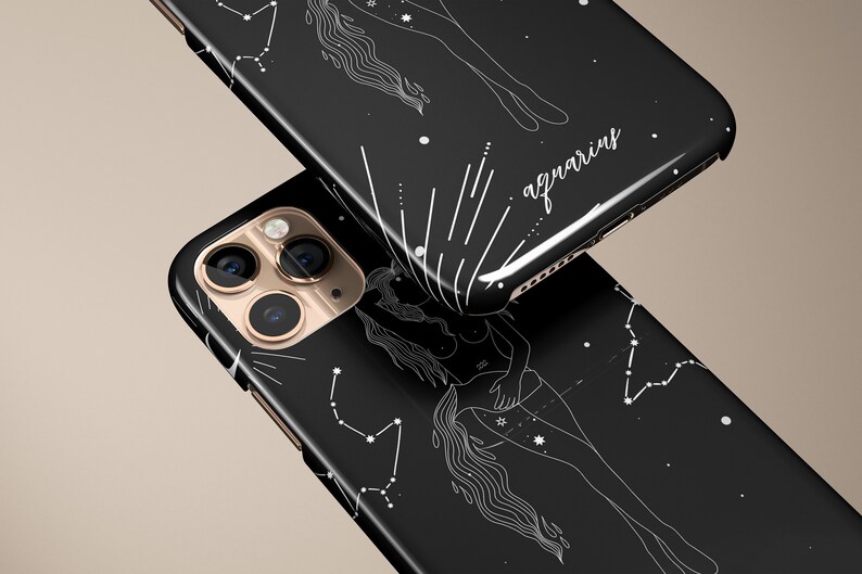 Aquarius Zodiac Sign Mystical Phone Case Iphone 14 13 Pro Max - Etsy