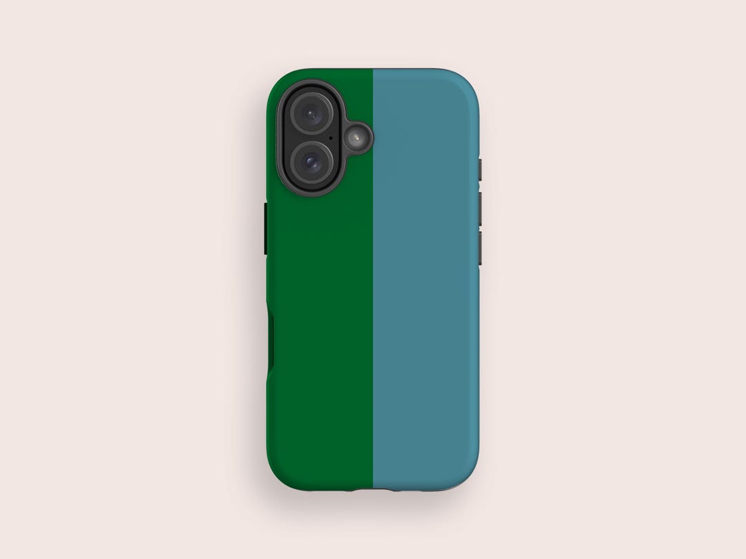 Blue and Green Abstract Art Phone Case, 2 Colors Case for iPhone 17 16 ...