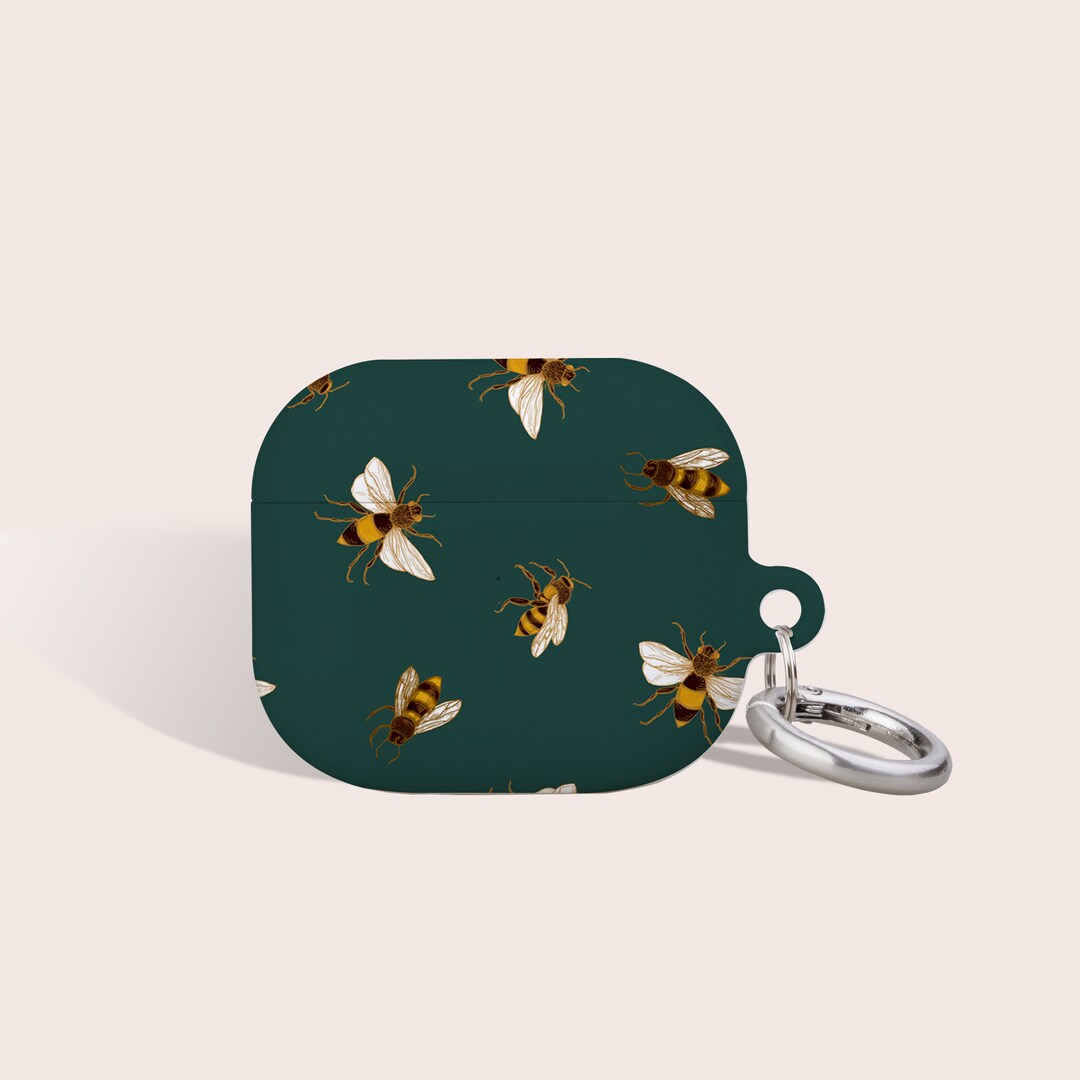 Bees Pattern Green Animal Print Case for Airpod, Fits AirPod Pro Case ...