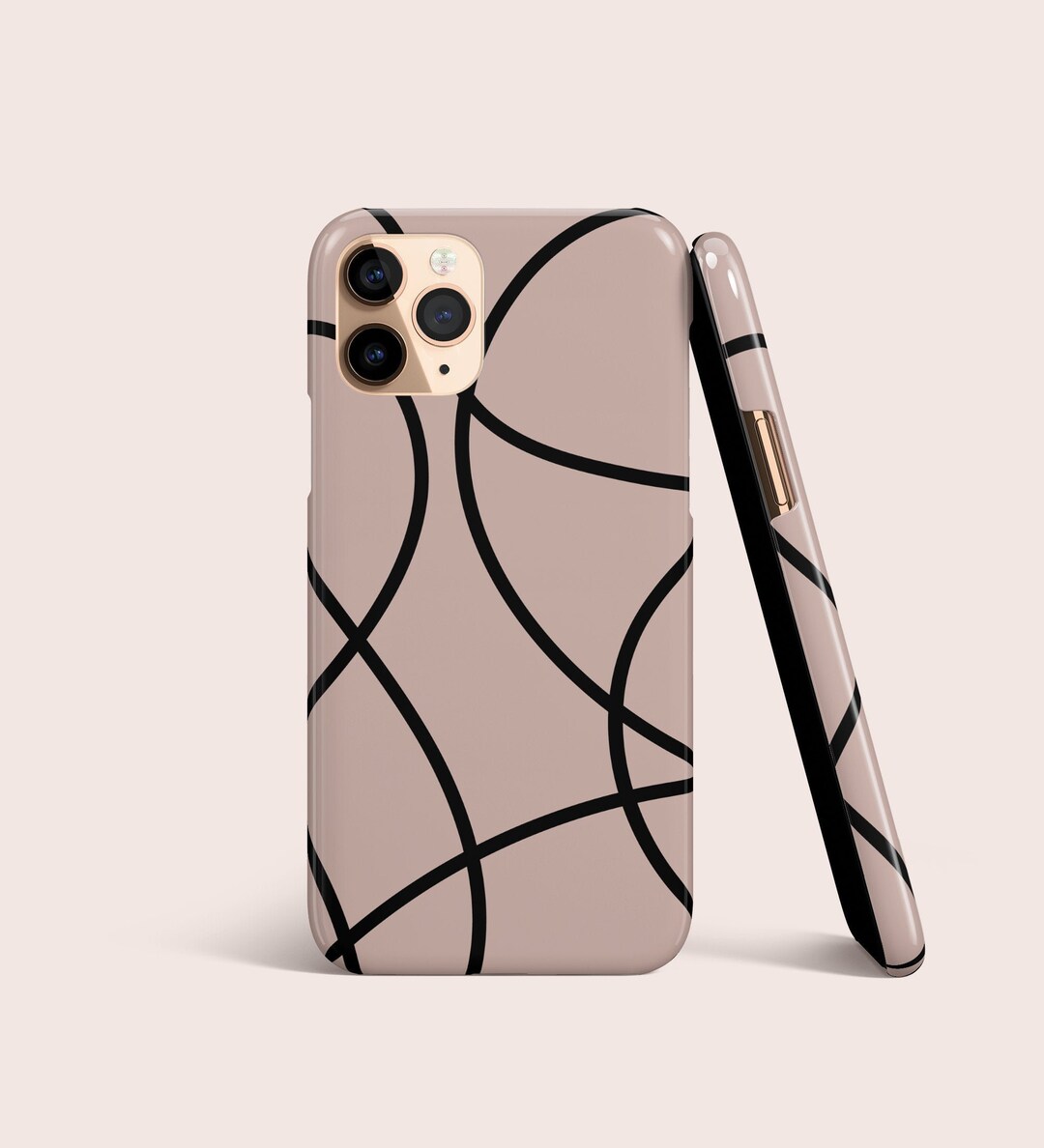 Abstract Lines Line Art Geometric Phone Case for iPhone 16 15 14 13 12 ...