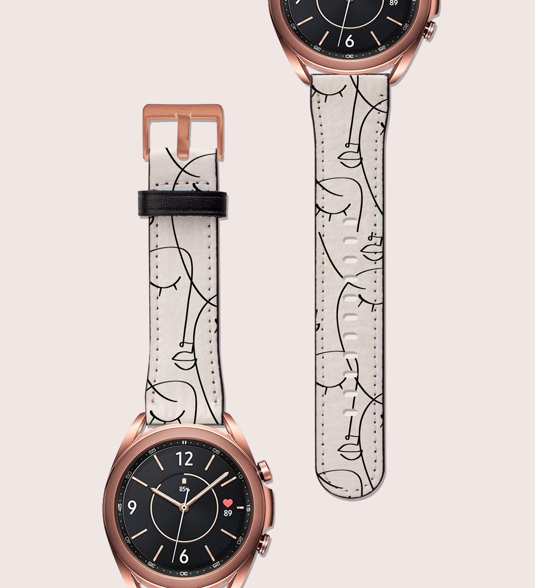 Abstract Face Line Art Watch Band, Fits G3 Watch 6 5 4 3 Strap, Active ...