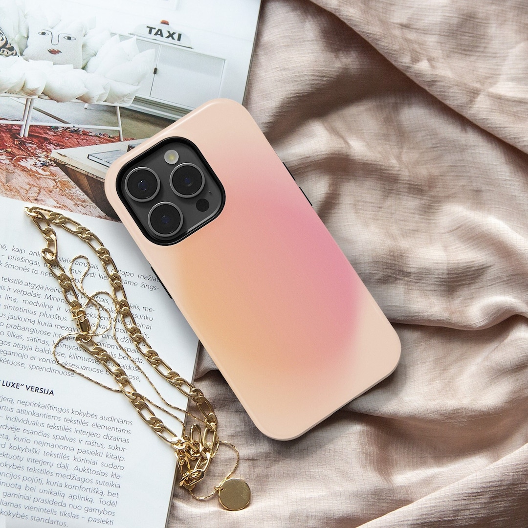 Aura Gradient Pink Phone Case for iPhone 16 15 14 13 12 & More | for ...