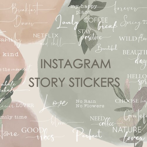 Instagram Story Stickers Spring - Etsy