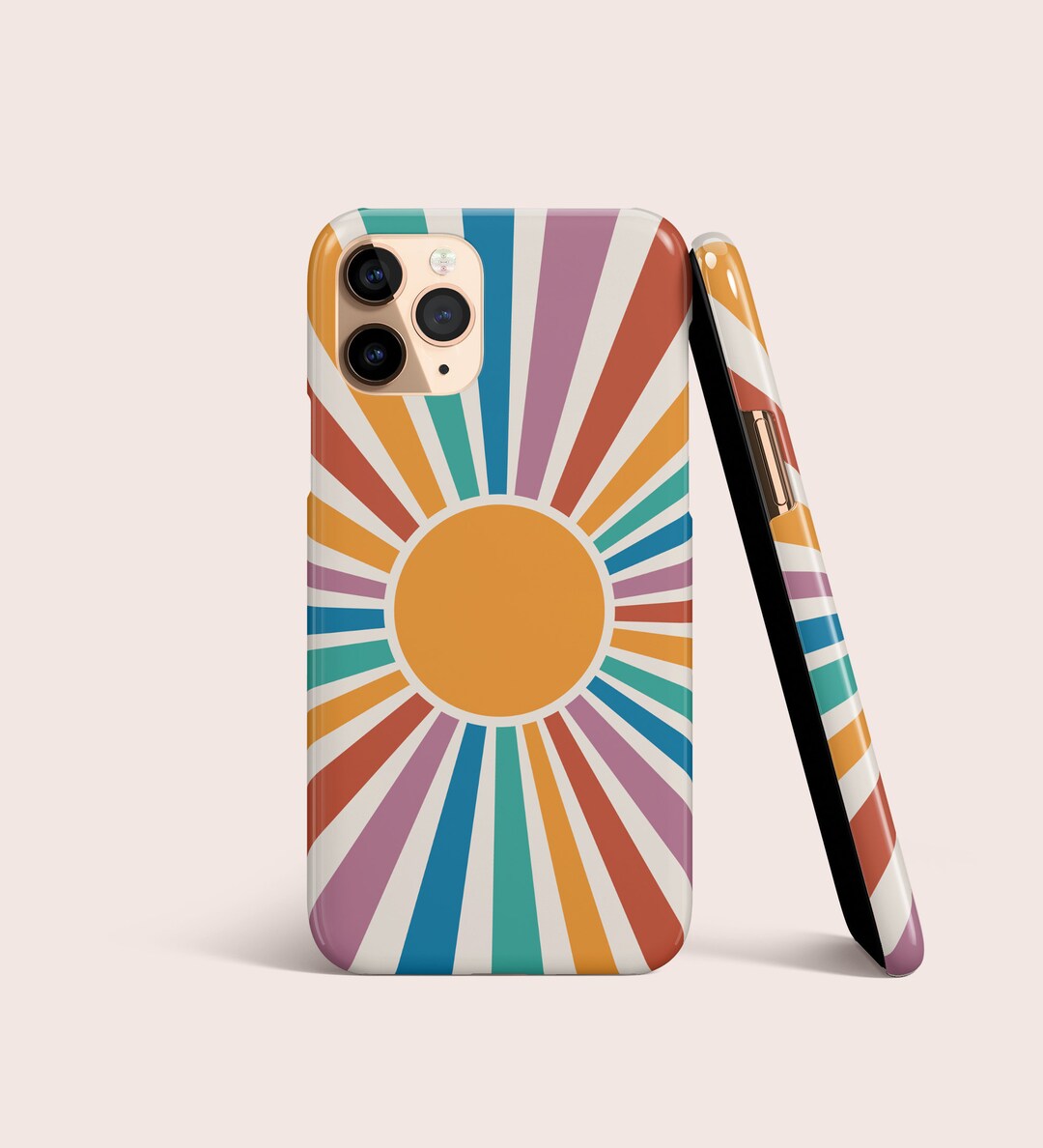 Sunburst Boho Sun Rays Phone Case for iPhone 17 16 15 | for S25 S24 ...