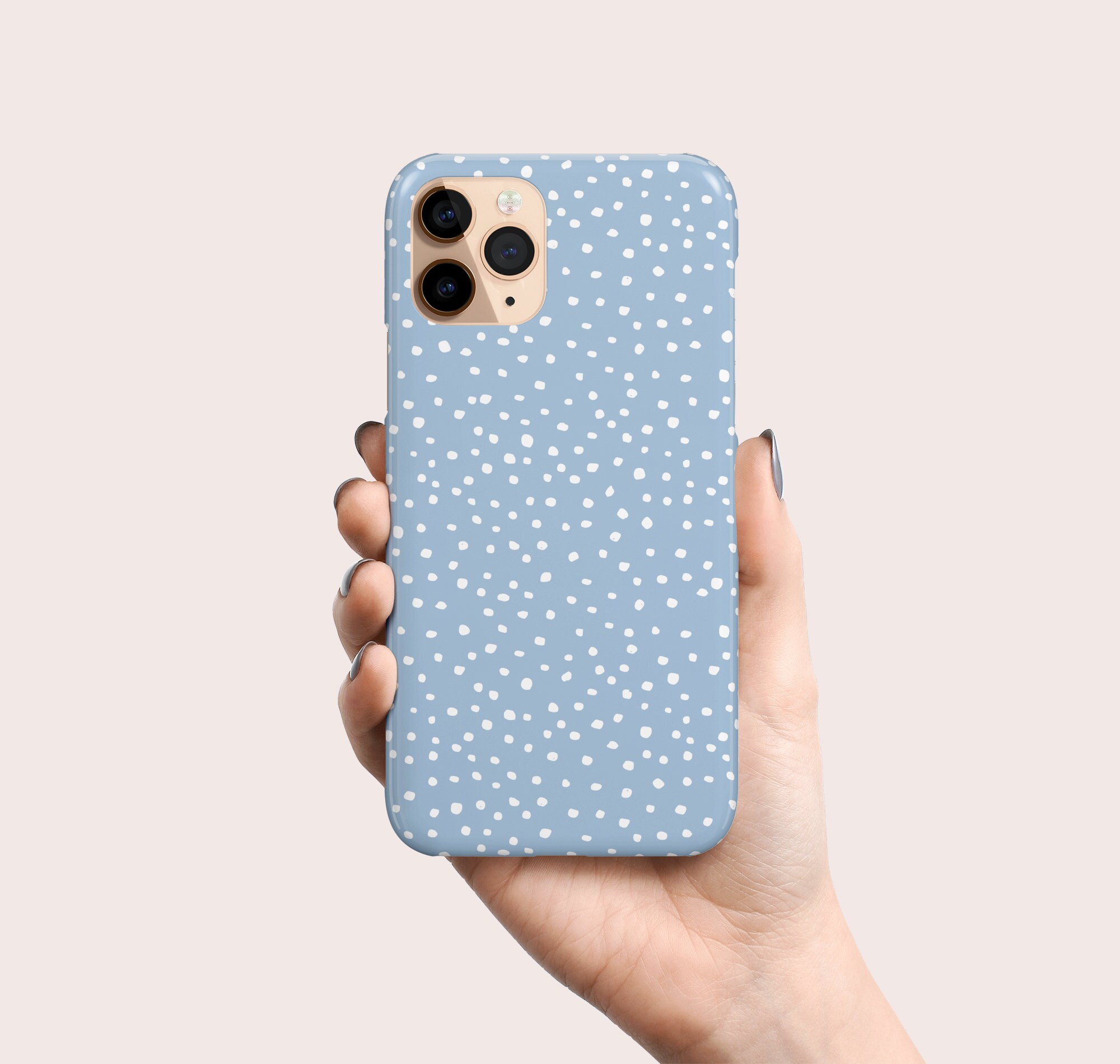 Pastel Blue Spotty Animal Print Phone Case for iPhone 17 16 15 • All ...